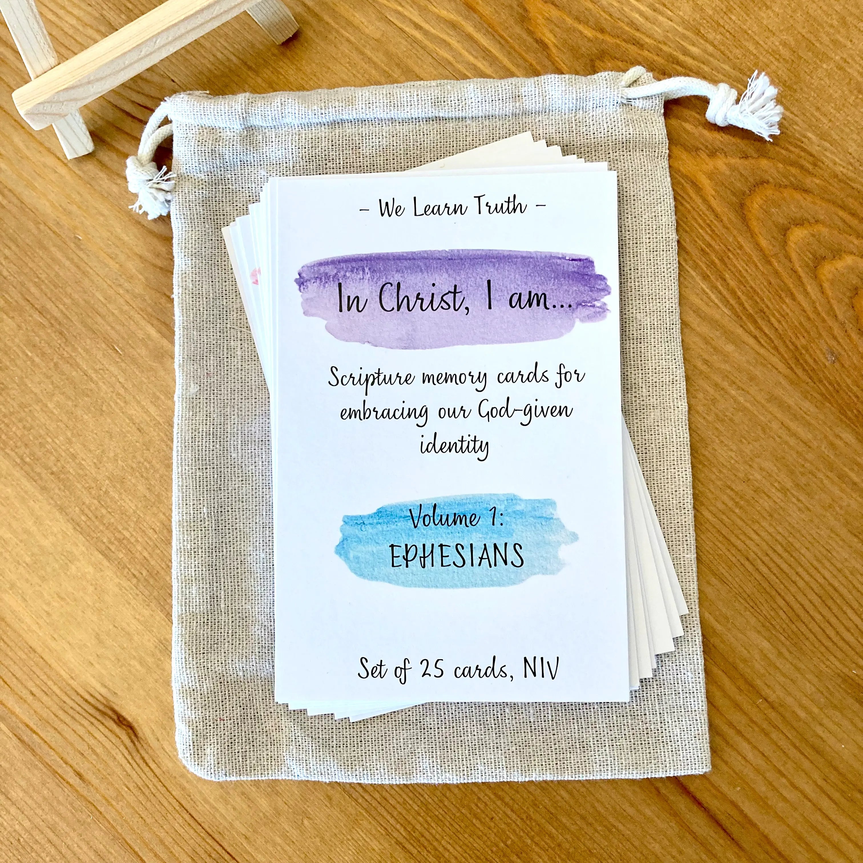 Scripture Memory Cards | Set of 25 | Multicolor | Identity (Ephesians ...
