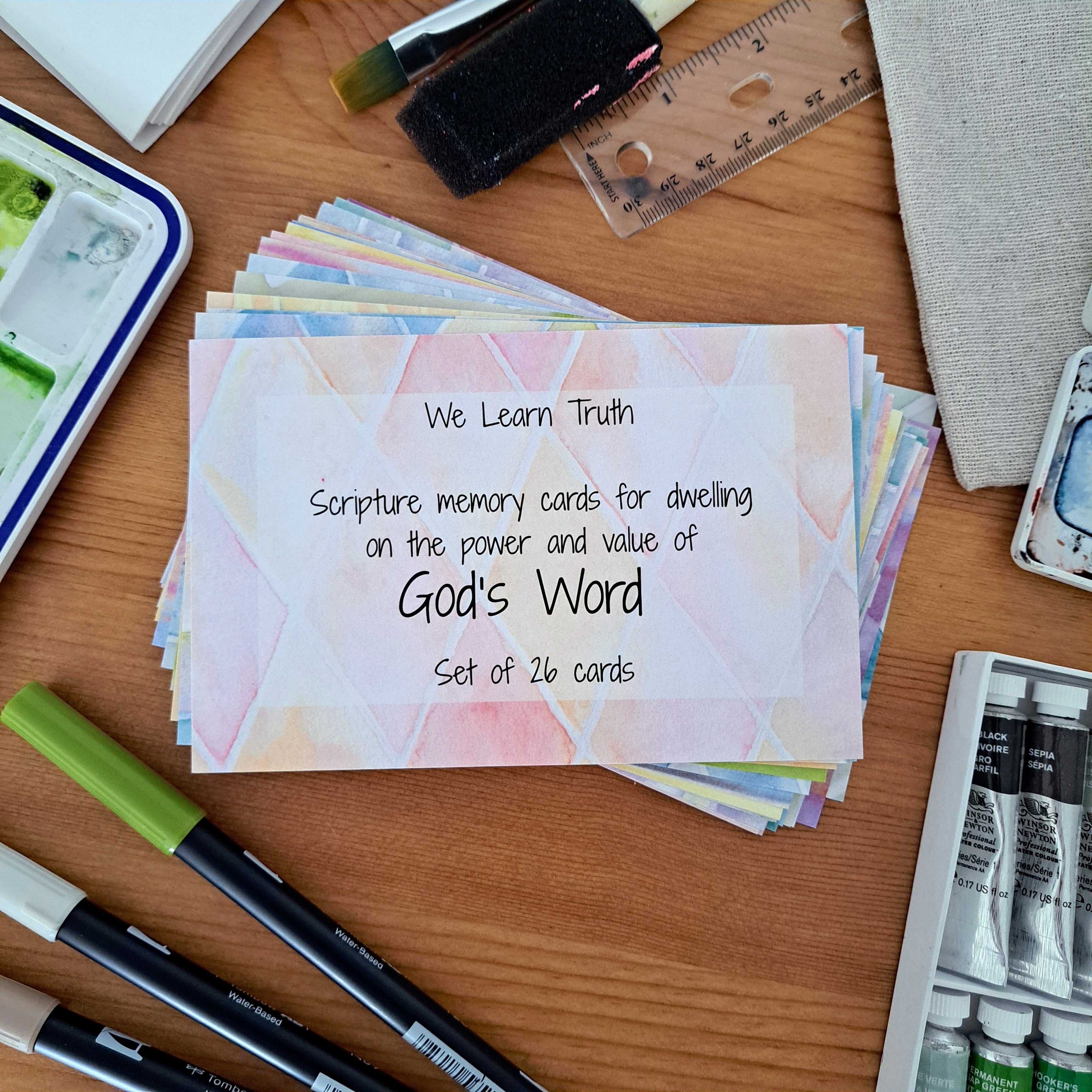 Scripture Memory Cards | Set of 26 | Multicolor | God's Word – We Learn ...